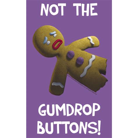 Girls Shrek Gingy Not The Gumdrop Buttons Graphic Tee