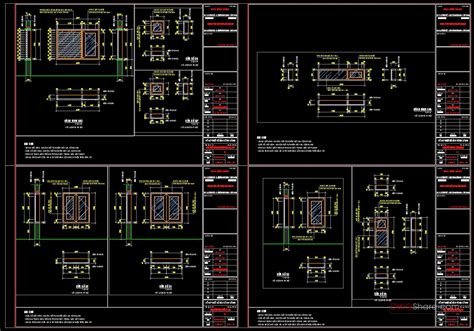 352free Cad Blocks Detail Doors Windows Dwg Download
