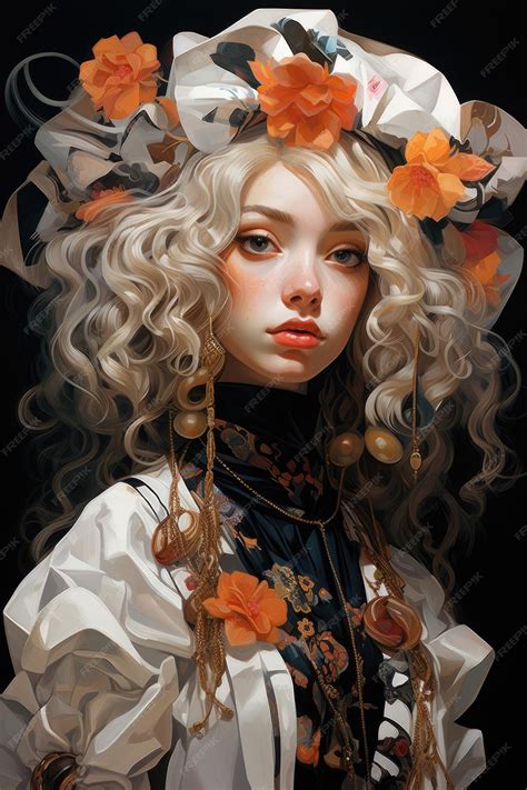 Premium Photo Portrait Of A Beautiful Girl With A Wreath Of Flowers