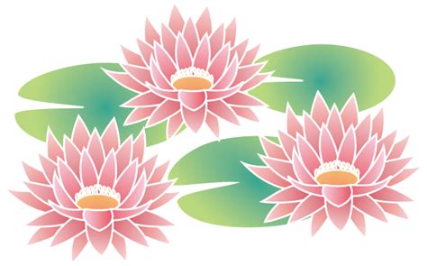 夏の花3 06 スイレン 花の無料イラスト素材 イラストポップ