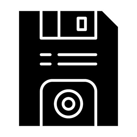 Premium Vector Floppy Disk Glyph Solid Black Illustration