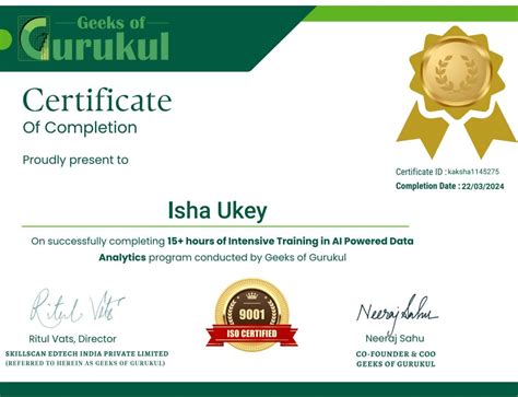 Isha Ukey On Linkedin Ai Dataanalytics Geeksofgurukul Techskills