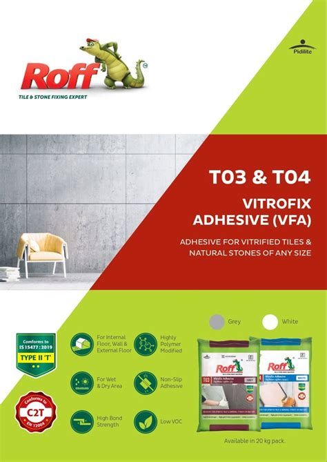 To3 And T04 Roff Vitrofix Adhesive 20 Kg Bag At Best Price In