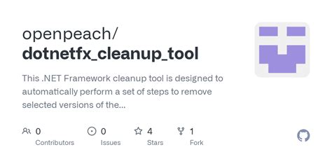 GitHub Openpeach Dotnetfx Cleanup Tool This NET Framework Cleanup