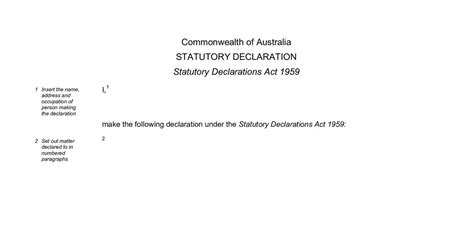 AU Statutory Declaration Form Pdf DocDroid