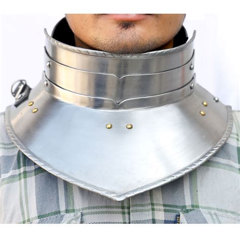 Medieval Renaissance Raised Collar Neck Gorget Military Surplus