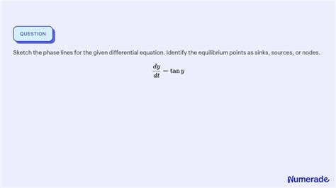 ⏩solvedsketch The Phase Lines For The Given Differential Equation Numerade