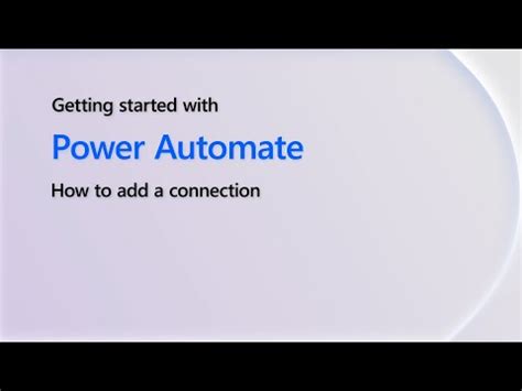 How To Add A Connection In Power Automate Getting Started