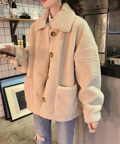 마지막물량세일 [m~xxl]md 개인소장템 양털 뽀글이 하프 코트 자켓 에이블리