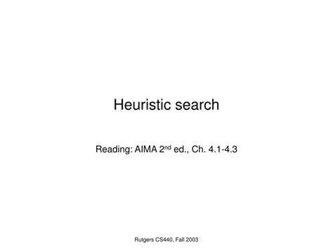 Ppt Heuristic Search Powerpoint Presentation Free Download Id3834125