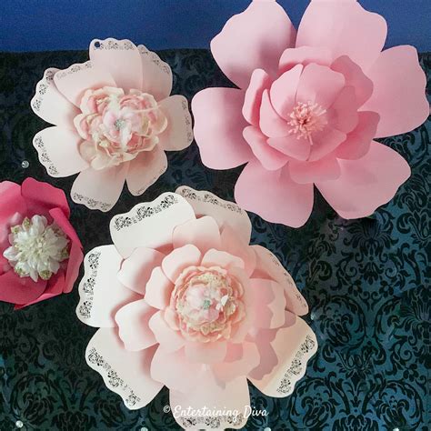 Diy Giant Paper Flower Backdrop Paper Flowers Diy Gia