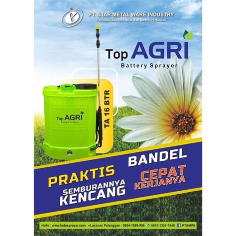 Alat Semprot Tanaman Sprayer Elektrik Baterai Top Agri L Alat Semprot Tangki Top Agri L