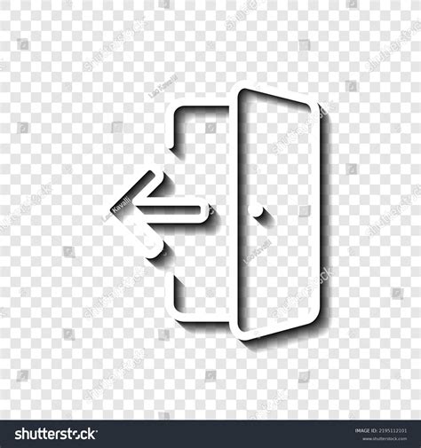 Logout Exit Door Simple Icon Vector Stock Vector Royalty Free Shutterstock