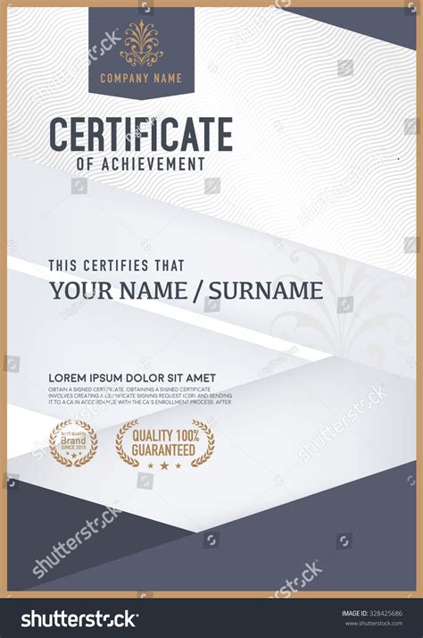 Vector Certificate Template 328425686 Shutterstock