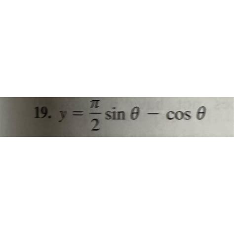 Solved Yπ2sin⁡θ Cos⁡θ