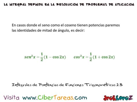 Ejemplos De Integrales De Potencias En Funciones Trigonométricas