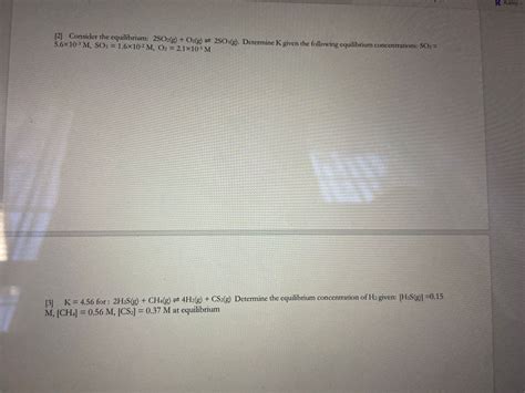 Answered 2 Consider The Equilibrium 2so2g Bartleby