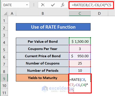 How To Calculate Ytm Of A Bond In Excel Suitable Methods