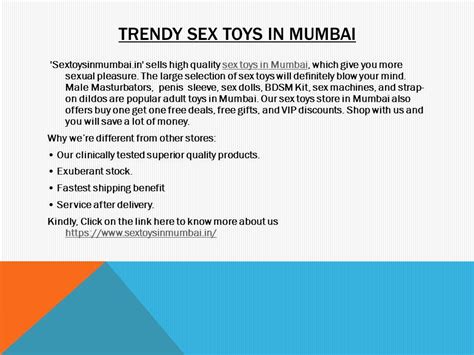 Trendy Sex Toys In Mumbai Ppt Download