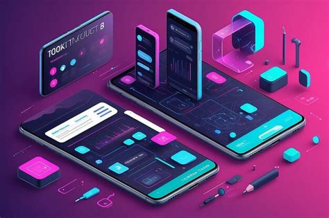 Premium Photo Toolkituiux Scene Creator Mobile Application Design Smartphone Mockup