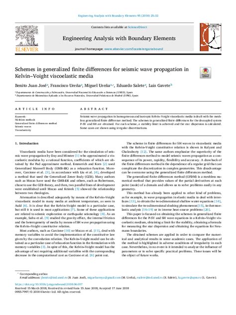Pdf Schemes In Generalized Finite Differences For Seismic Wave