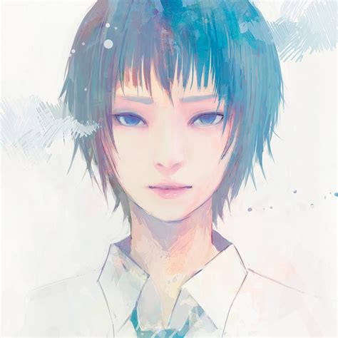 Safebooru 1girl Blue Eyes Blue Hair Blue Necktie Closed Mouth