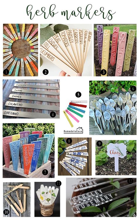 Beautiful Herb Markers For Your Garden Plant Markers Diy Herb Markers Garden Plant Markers
