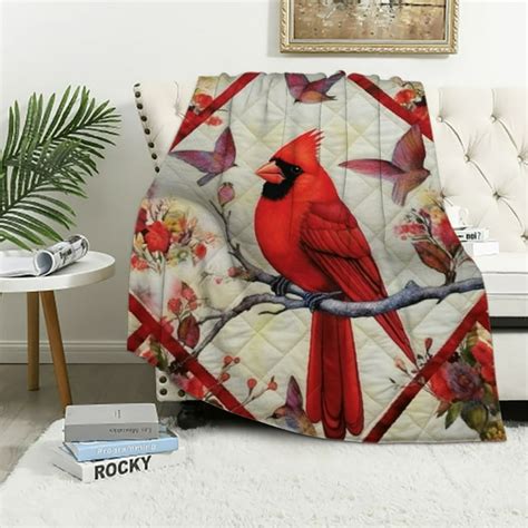 Jeuxus Red Cardinal Bird Blanket Ts For Girls Cardinal Throw
