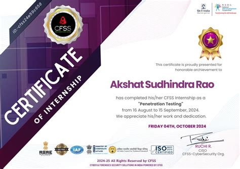 Cybersecurity Penetrationtesting Internship Continuouslearning Cfss Skilldevelopment