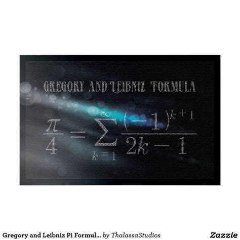 Gregory and Leibniz Pi Formula Math Posters Matematik Eğitim