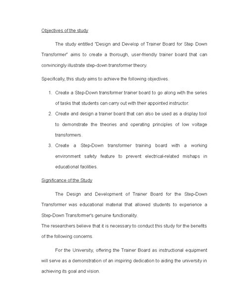 Objectives Significance Scope And Limits Definitions Objectives Of The Study The Study