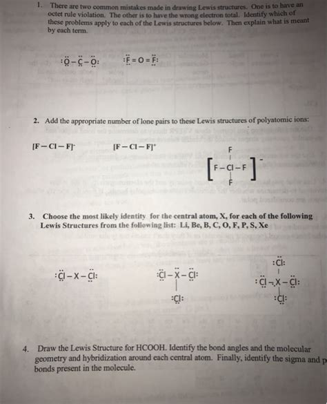 Common Lewis Structures List