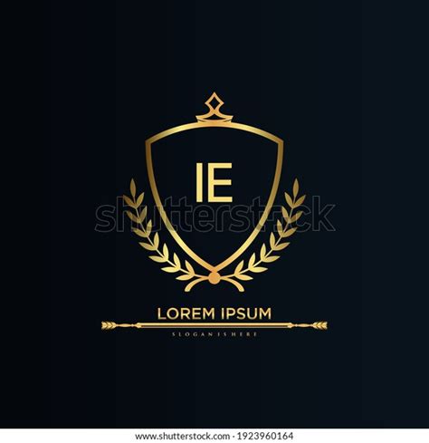 Letter Initial Royal Templateelegant Crown Logo Stock Vector Royalty