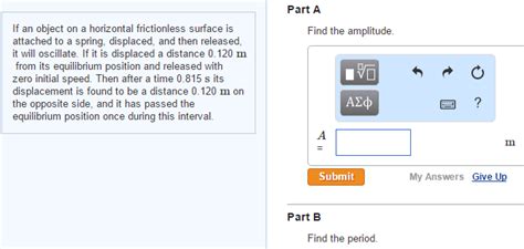 solved if an object on a horizontal frictionless surface is
