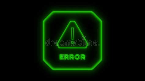 Triangle Warning Sign Exclamation Mark Neon Animated Danger Sign