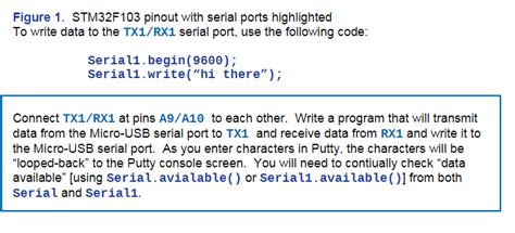 Figure 1 Stm32f103 Pinout With Serial Ports