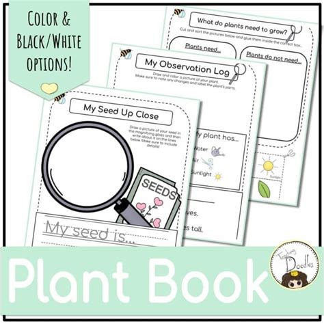Plant Investigation Notebookobservation Loggrowing Plantsscience