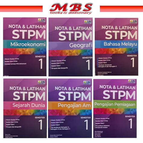 Buku Nota And Latihan Stpm Semester 1 Edisi 2022 Shopee Malaysia