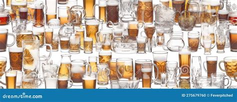 Mugs Of Beer With Smiling Faces Cartoon Vector Illustration Isolated