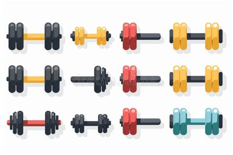 Dumbbell Icon Gym Equipment Weightlifting Symbol Bodybuilding