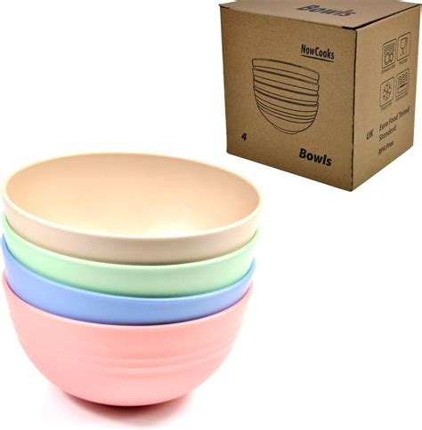 Reusable Re Cycled Plastic Bowls Set Of 4 Cereals Bowls Made From