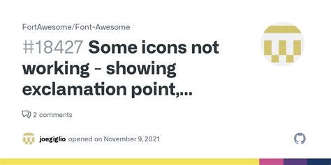 Some Icons Not Working Showing Exclamation Point Question Mark In A