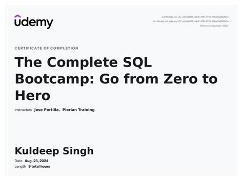 Kuldeep Singh On Linkedin Udemy Postgresql Jose