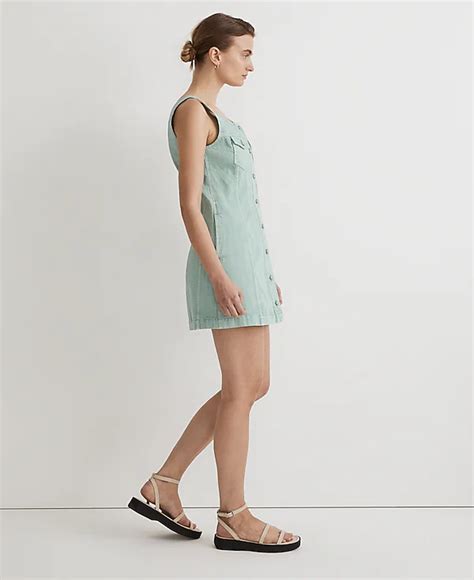 Denim Sleeveless Seamed Mini Dress Madewell