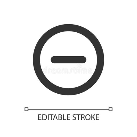 Remove Button Pixel Perfect Linear Ui Icon Stock Vector Illustration Of Software Pictogram