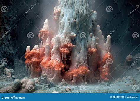 Close Up Of A Hydrothermal Vent Spewing Minerals Royalty Free Stock