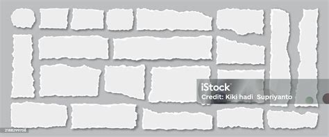 찢어진 종이 시트 디자인의 큰 세트 컬렉션 찢어진 종이 스트립 요소 세트 컬렉션 클립 아트 찢어진 종이 회색 배경에 설정 0명에 대한 스톡 벡터 아트 및 기타 이미지
