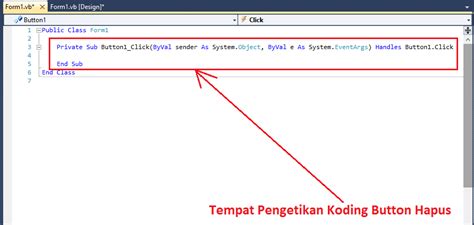 Visual Basic Net Part Tutorial Membuat Tombol Hapus Dan Keluar Joncode