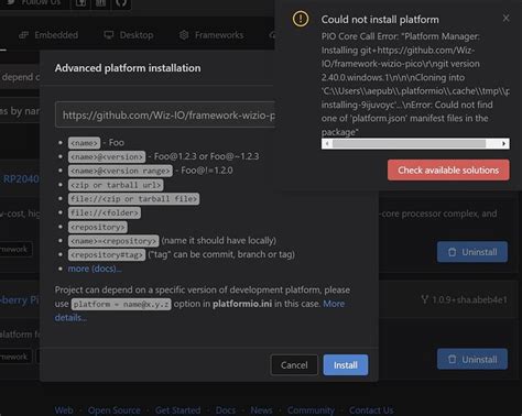 Problem Installing Wiz Io Visual Code Platformio Windows
