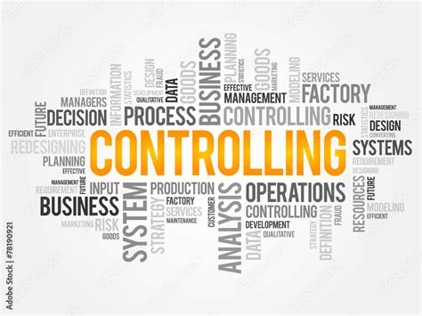 Controlling Word Cloud Business Concept Stock Vector Adobe Stock